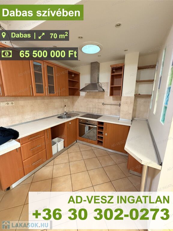 Eladó lakás Dabas, 65 500 000 Ft, 70 négyzetméter - Lakasok.hu